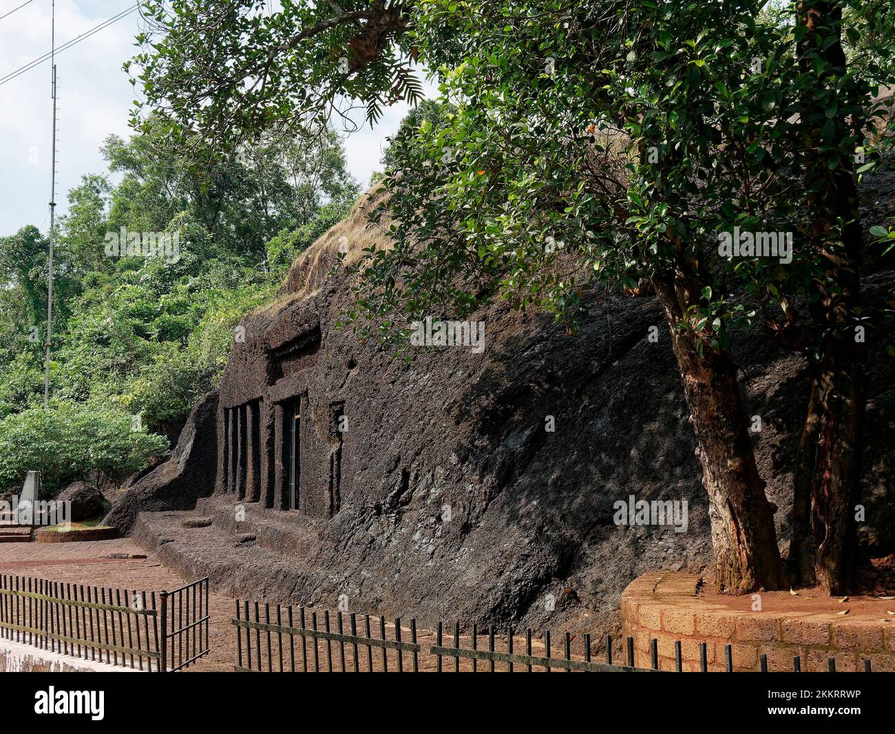 Arvalem Caves excavated in to the laterite hill in 6th century AD in ...