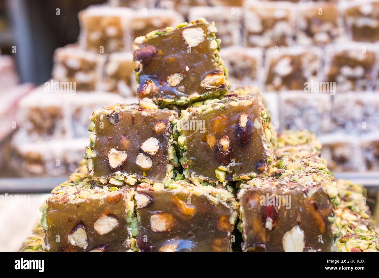 Load of traditional turkish delight lokum candy Stock Photo - Alamy