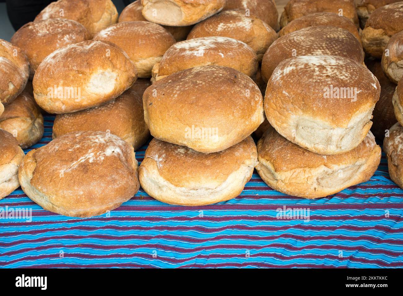 Traditional Turkish style made bread loaf Stock Photo - Alamy