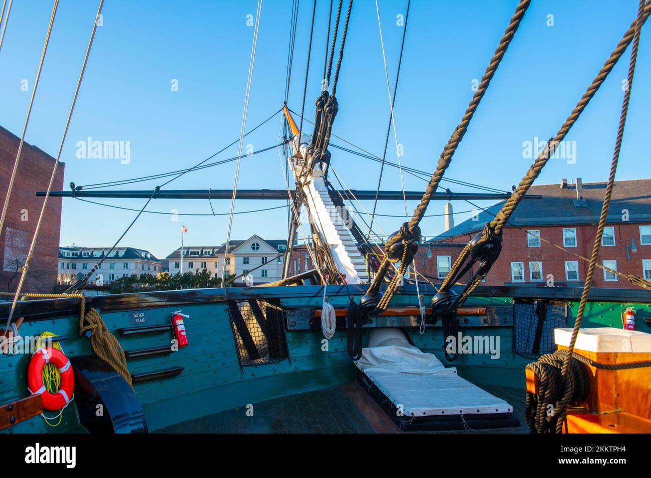 USS Constitution is a three masted wooden hulled heavy frigate of the ...