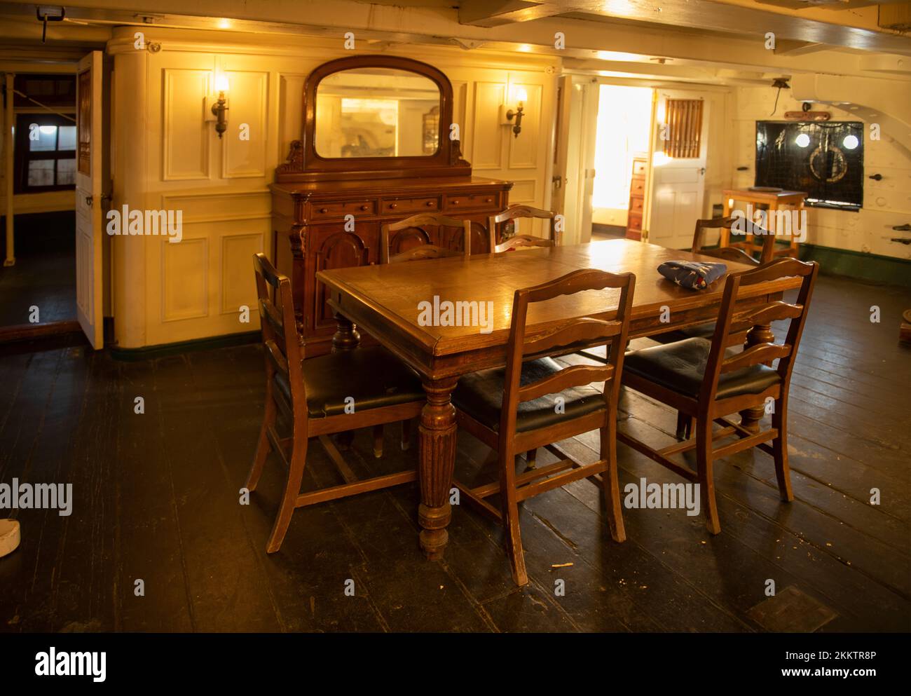 Captain's Room in USS Constitution. She is a heavy frigate launched in ...
