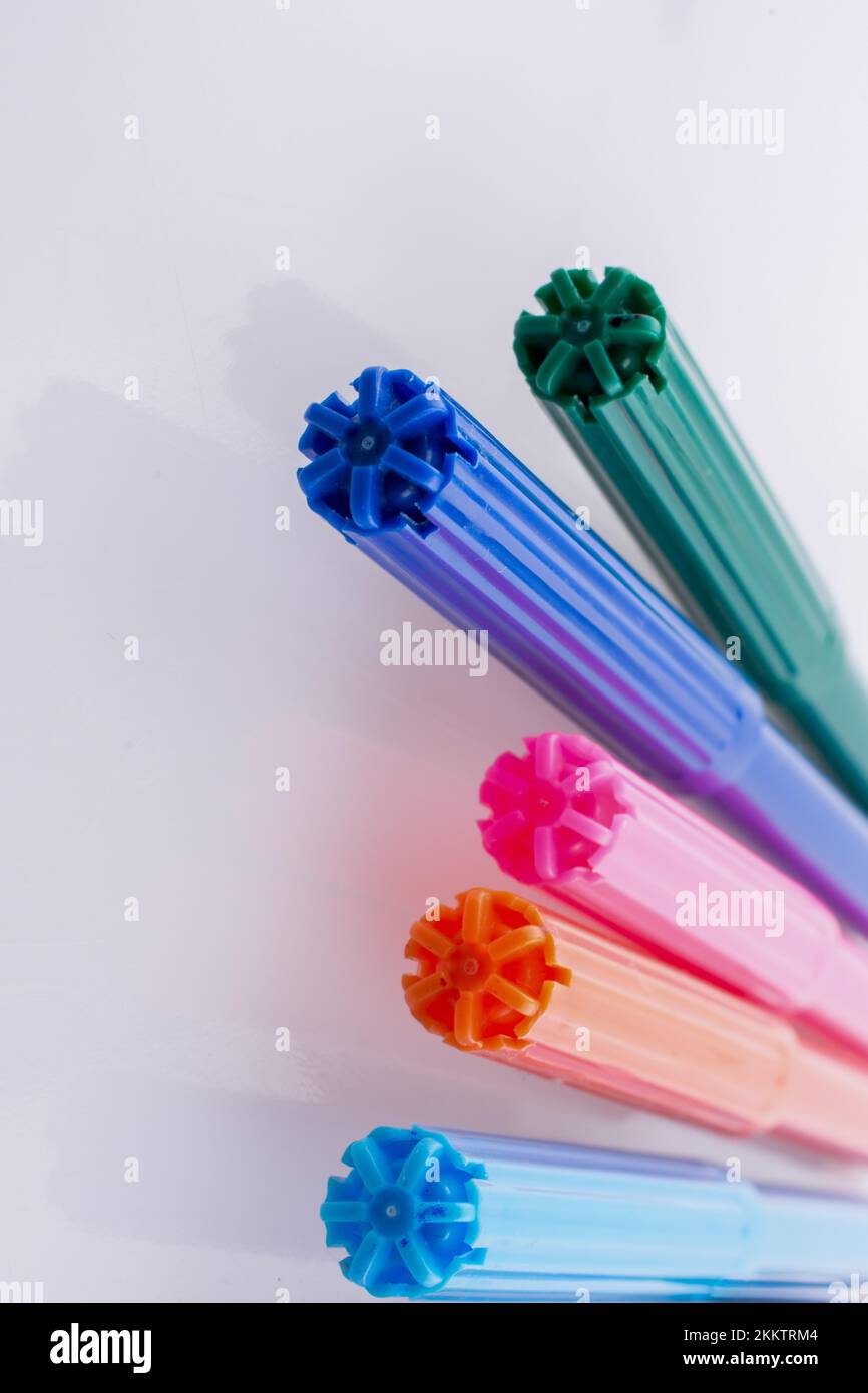 Different colored pens hi-res stock photography and images - Alamy