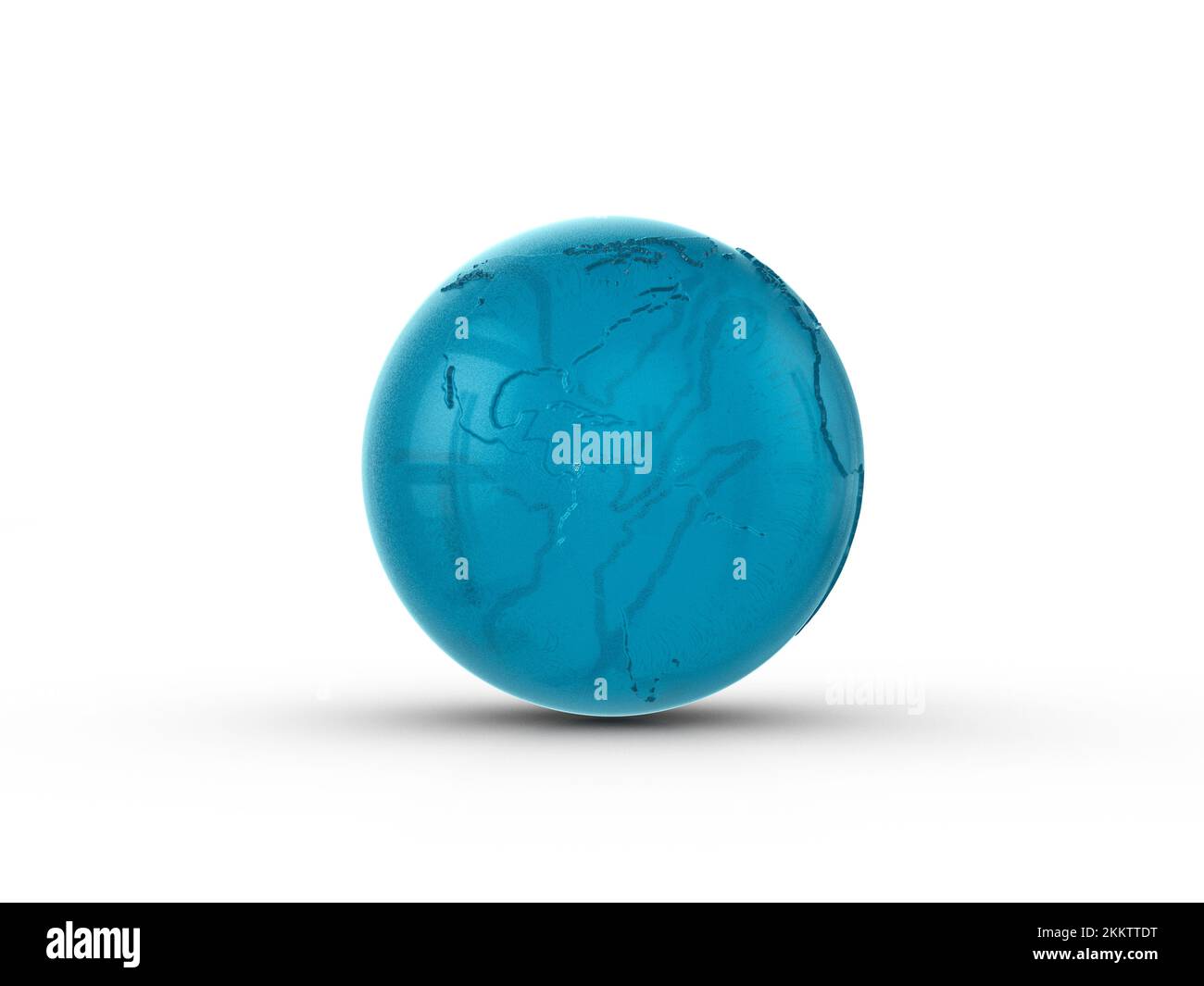 Glass world globe on white background. 3d illustration Stock Photo - Alamy