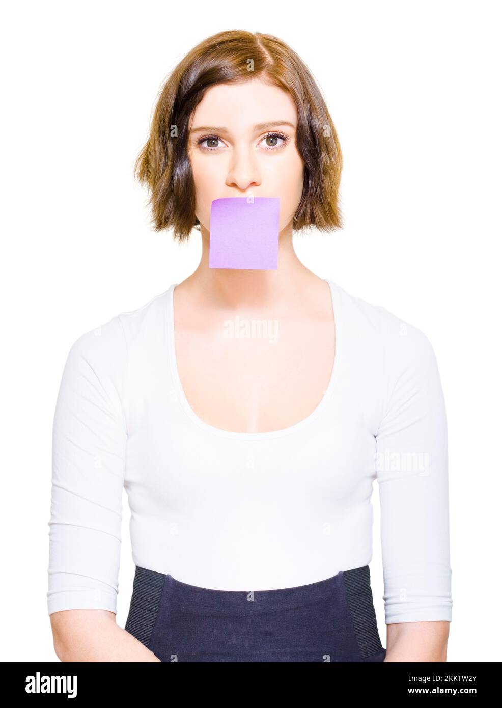 Woman wide eyed office hi-res stock photography and images - Alamy