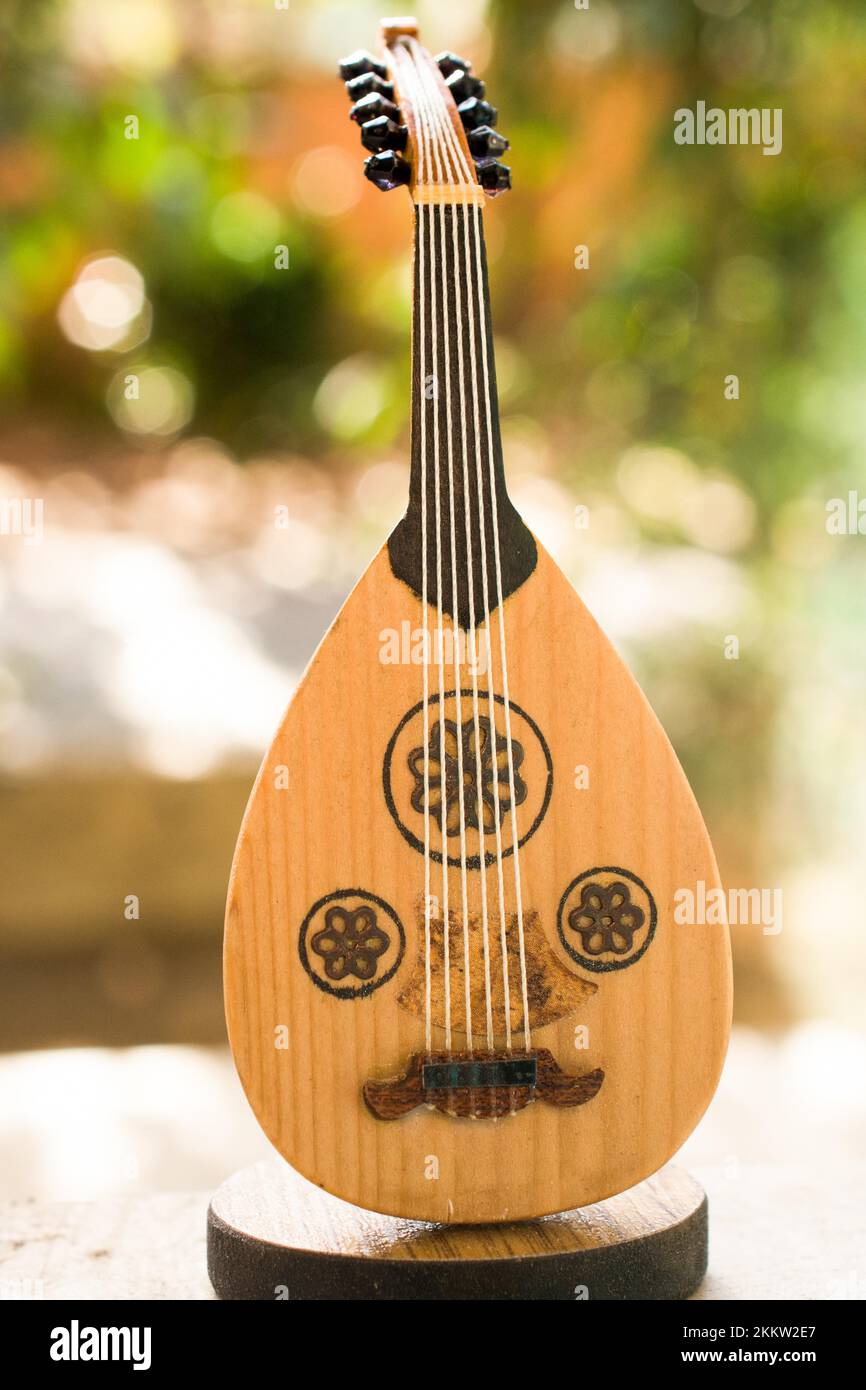 Little model of a Classic stringed musical instrument Ud Stock Photo ...