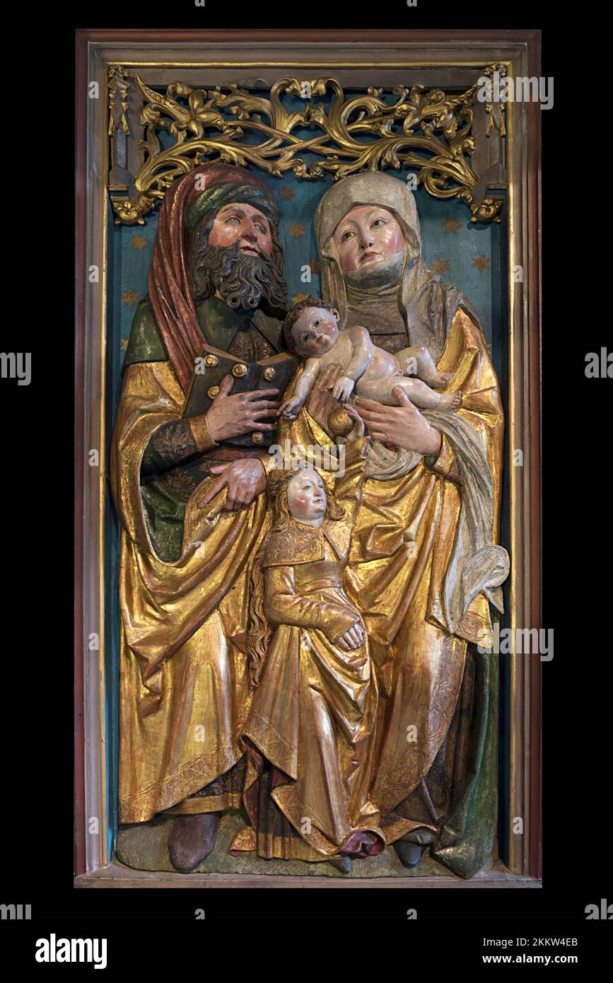 Left wing of the winged altar, Anna Selbdritt, artist Michael Wohlgemut ...