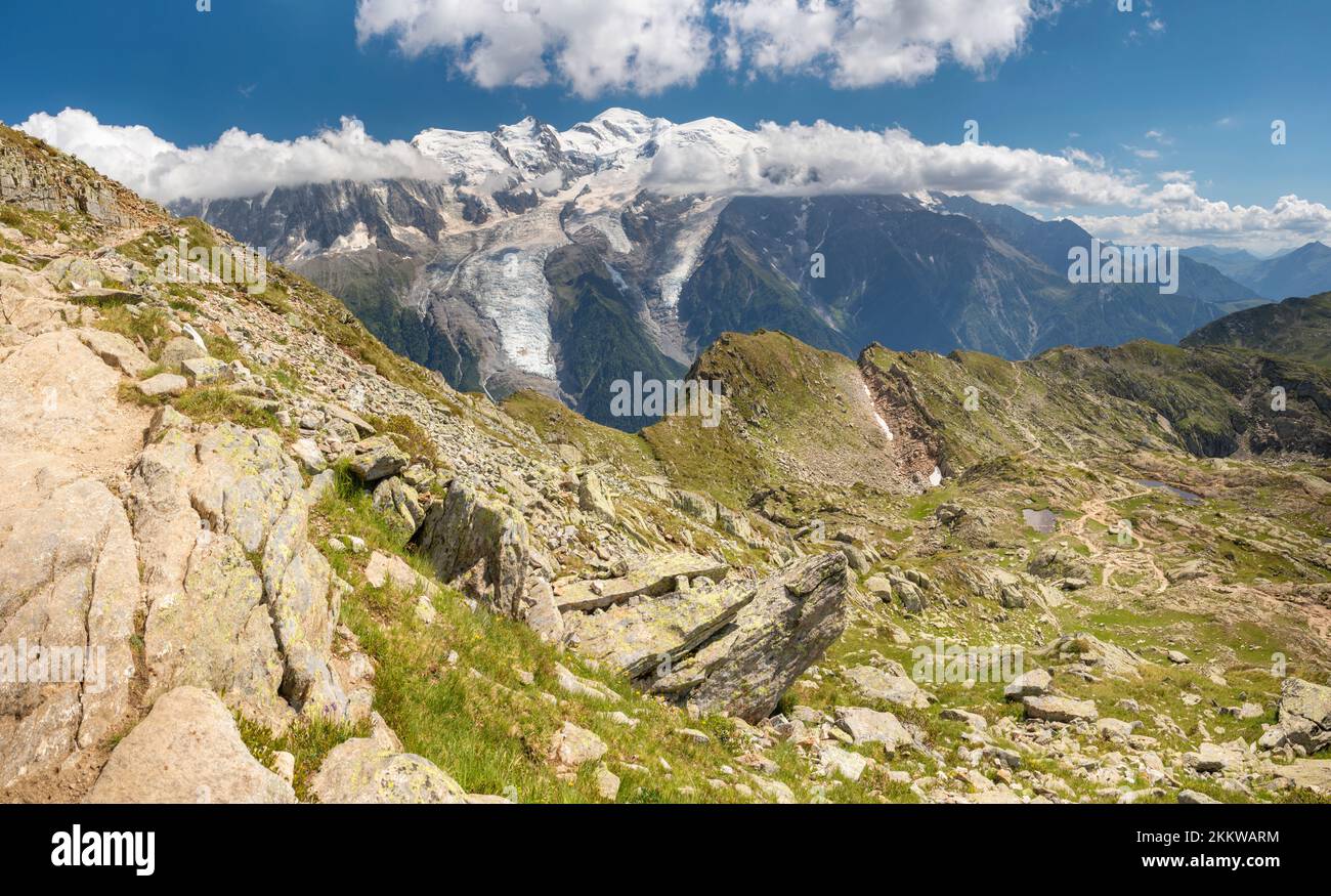 The Mont Blanc massif - Chamonix Stock Photo - Alamy