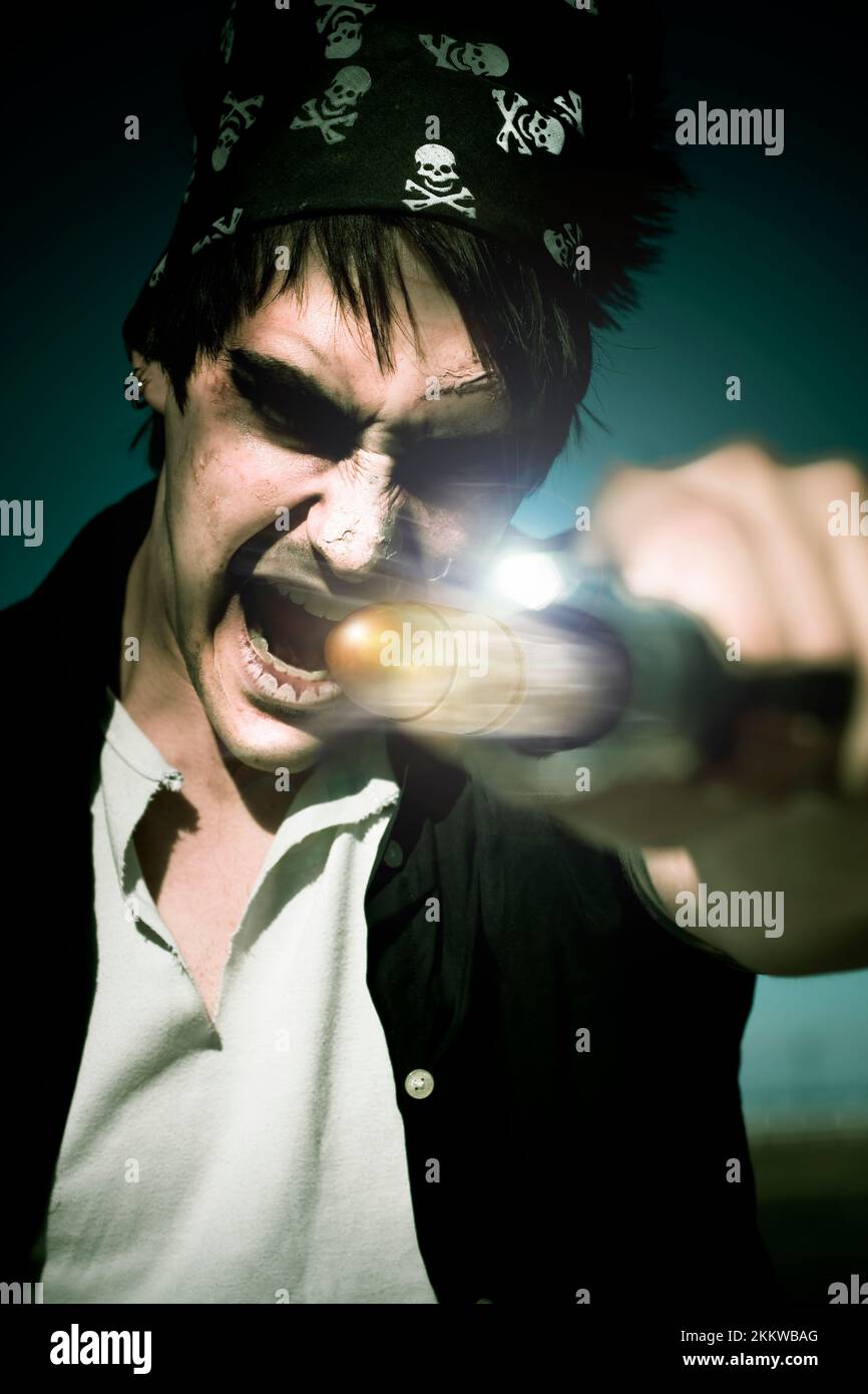 Pirate pistol in hand hi-res stock photography and images - Alamy