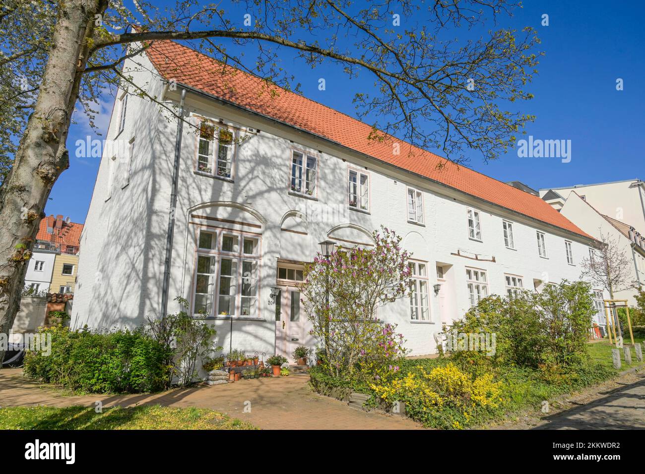 Residential building, backyard, Kleine Burgstraße, Lübeck, Schleswig ...