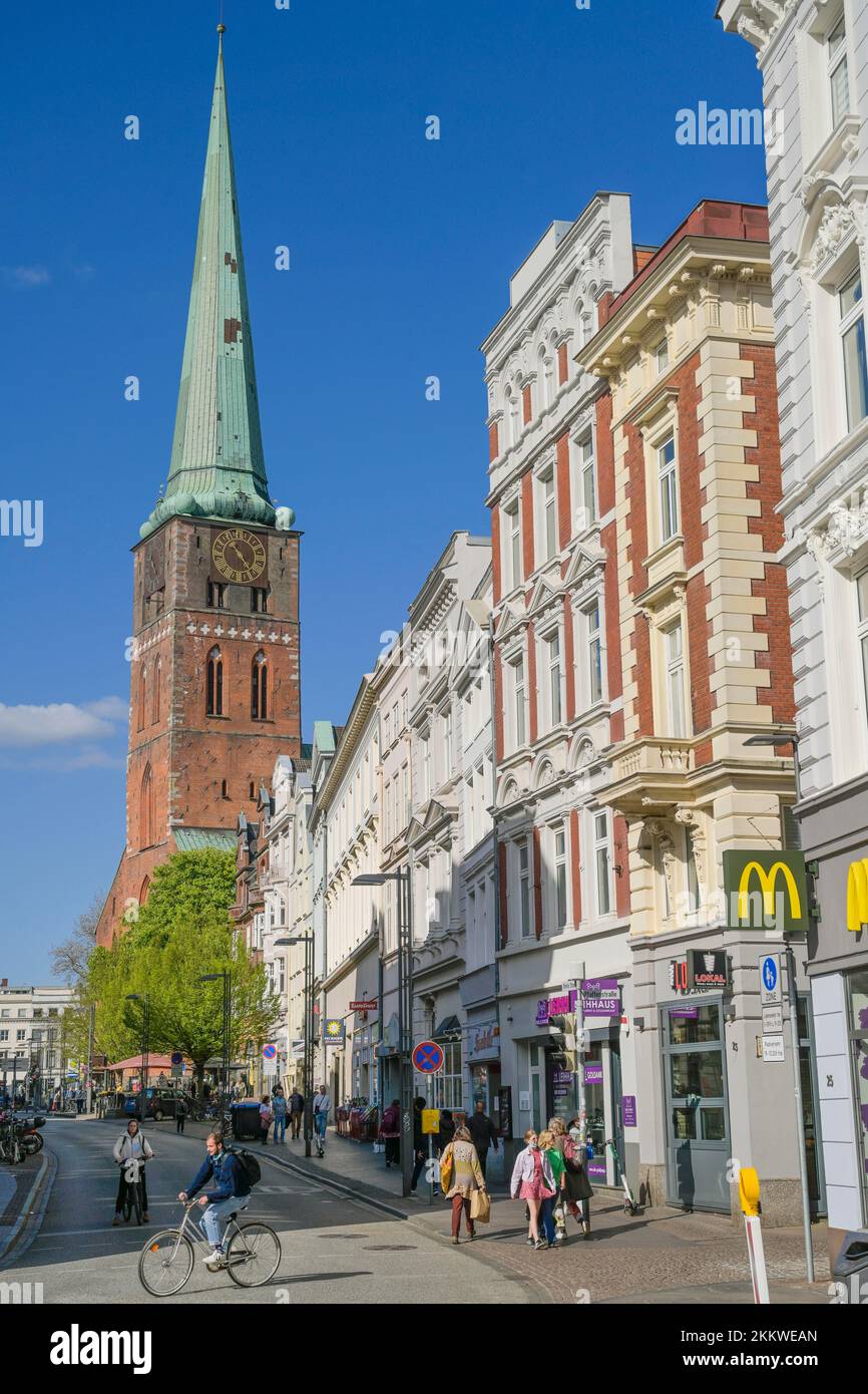 Residential buildings, St. Jacobi Church, Breite Straße, Lübeck ...