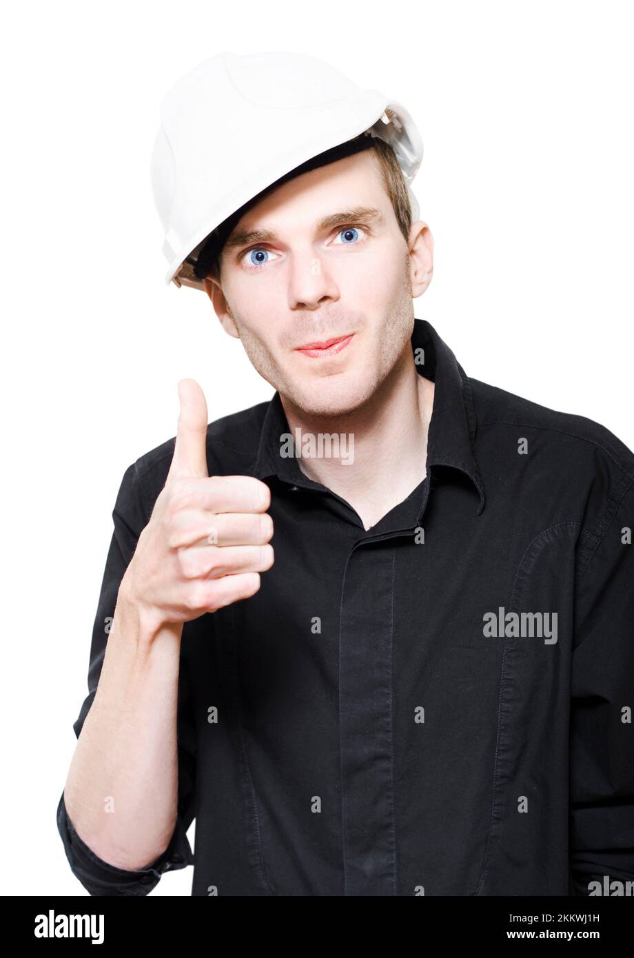 Studio Portrait Of A Modern Male Maintenance Technician Wearing ...