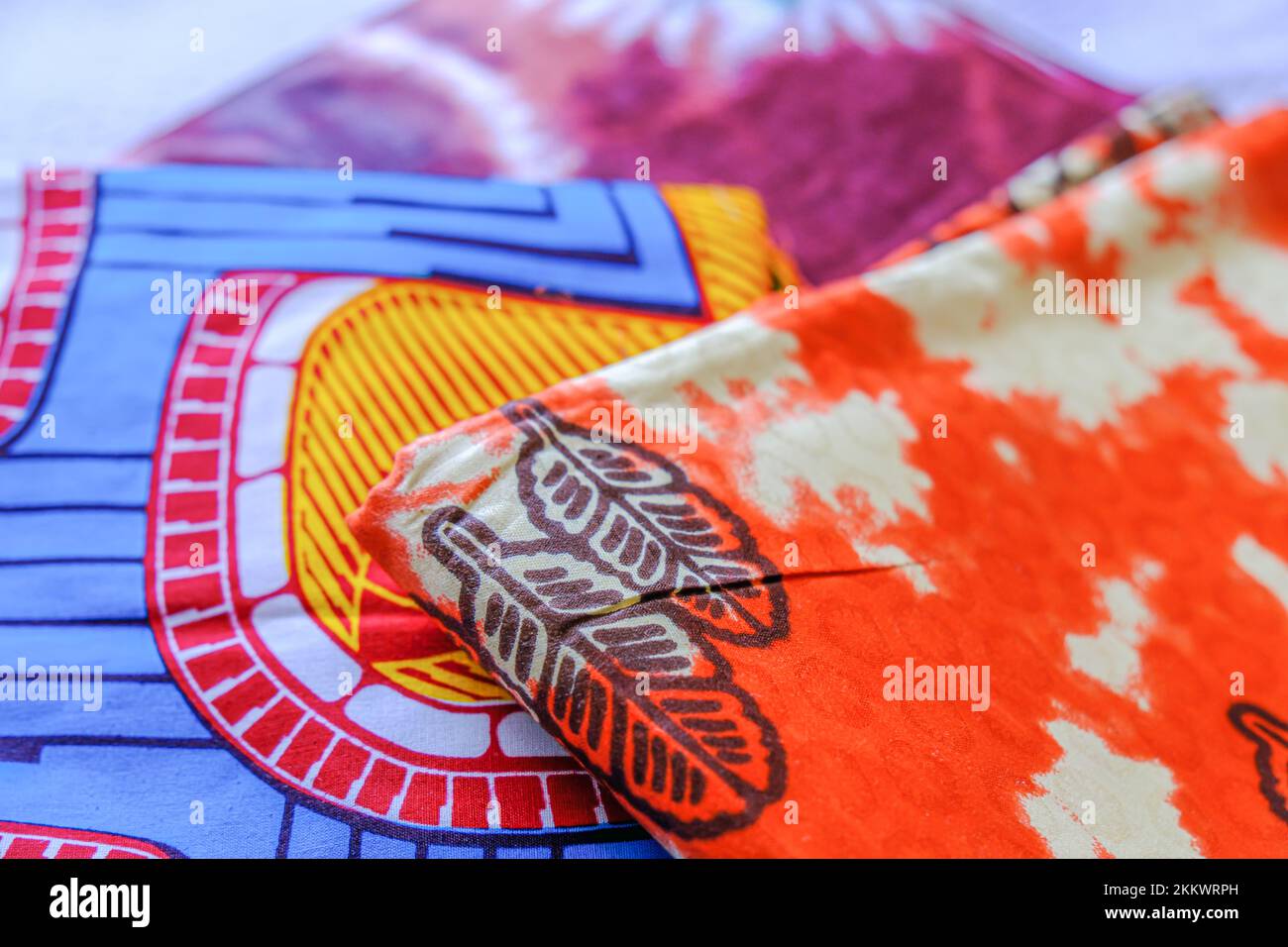 nigerian traditional bales of Ankara African Wax Prints Stock Photo - Alamy