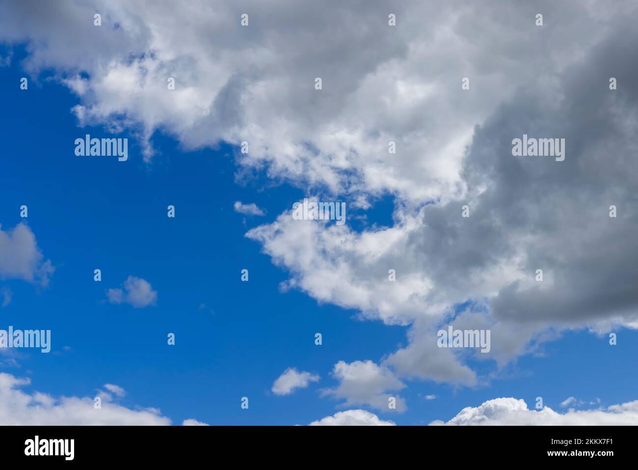 Blue sky with light clouds in windy weather, beautiful blue sky in ...