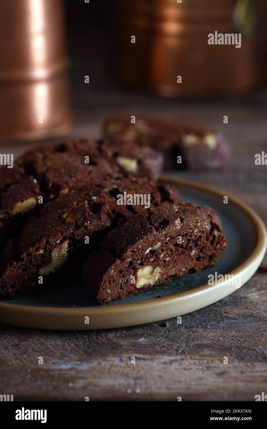 chocolate chip cookies biscotti dessert on the table Stock Photo - Alamy