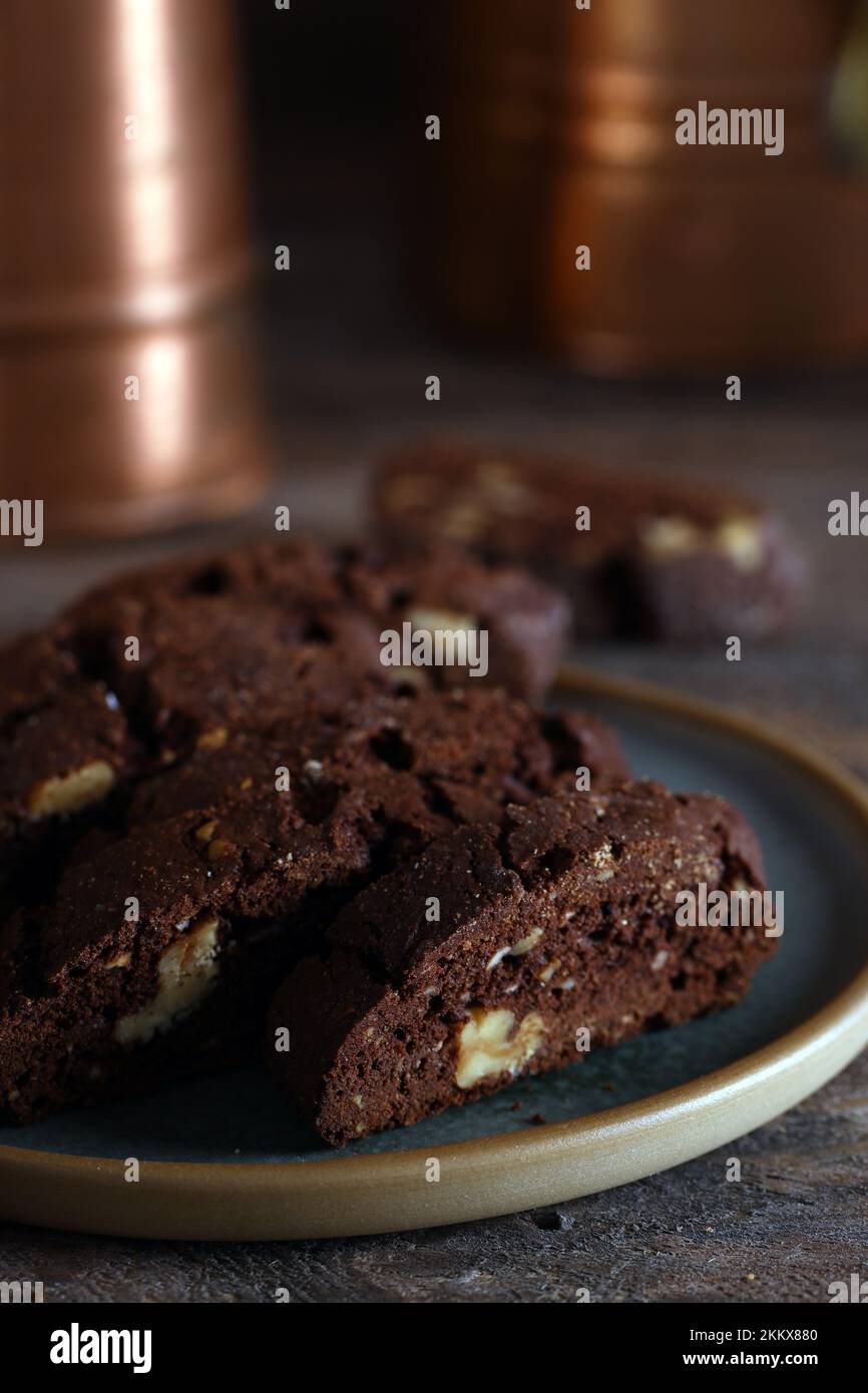 chocolate chip cookies biscotti dessert on the table Stock Photo - Alamy