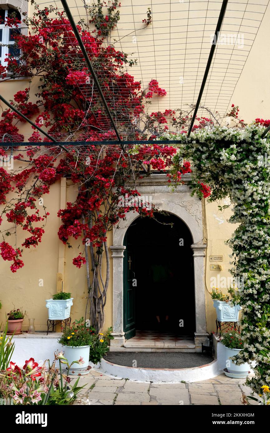 Entrance to Paleokastritsa Monastery in Corfu Greece Stock Photo - Alamy