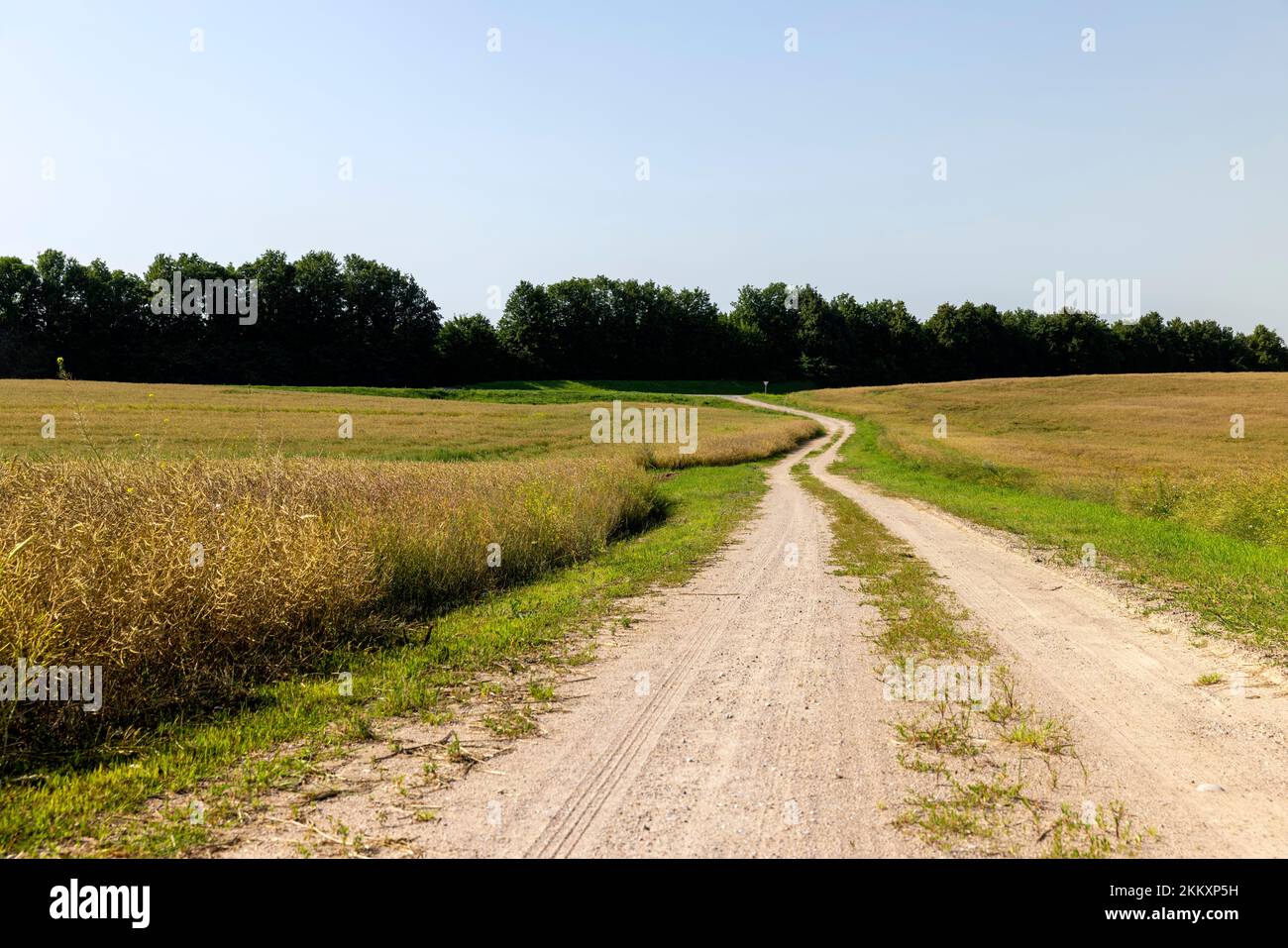Gravel highway in rural areas , a simple primitive road for the ...