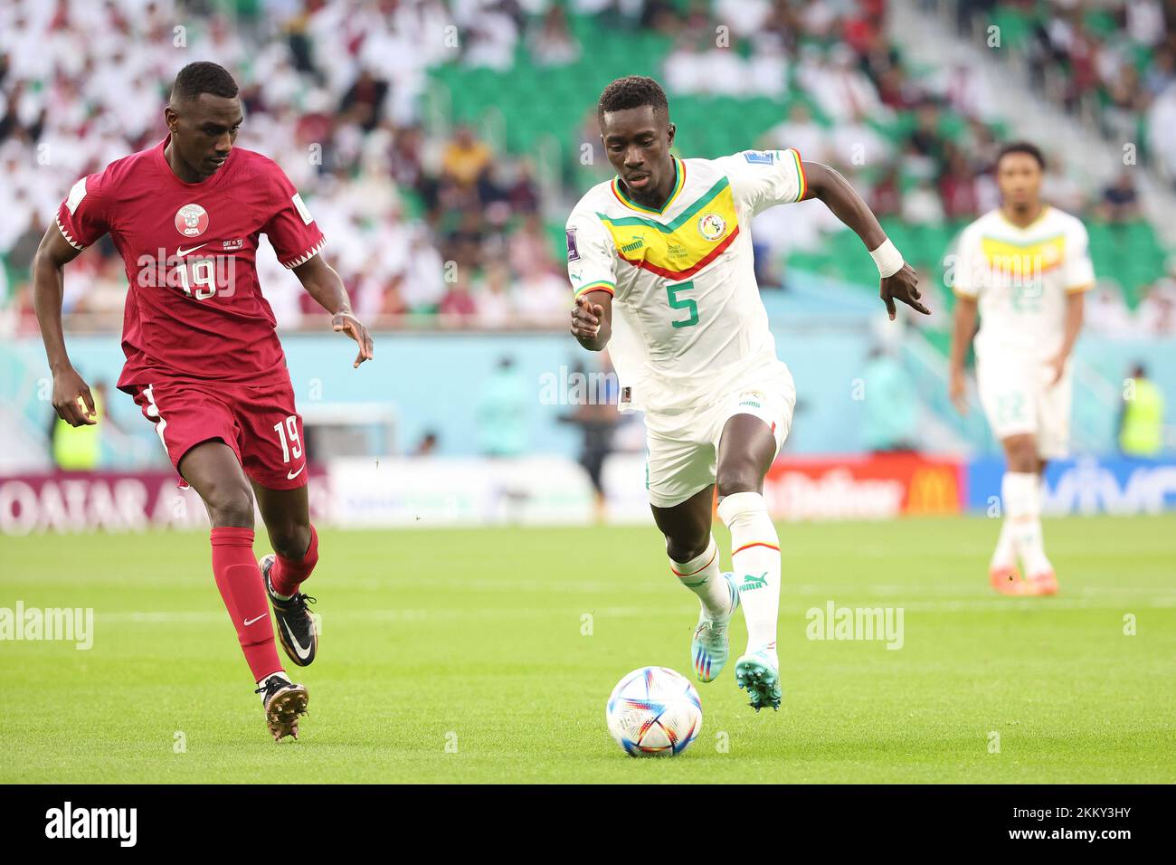 November 25, 2022, Rome, Qatar: Idrissa Gana Gueye of Senegal, Almoez ...