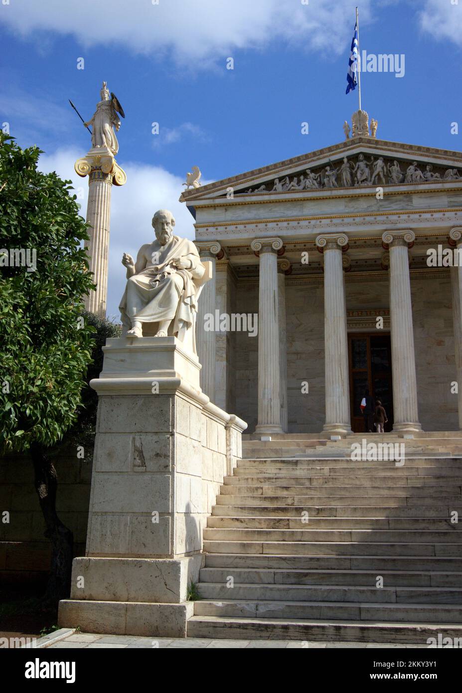 Main portico of the Academy of Athens, historic 19th-century neo ... Main portico of the Academy of Athens, historic 19th-century neo ...