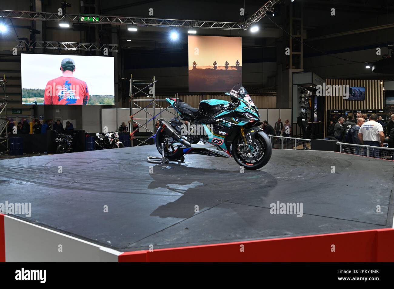 A motorcyle display at Motorcycle live at the Birmingham NEC in the UK ...
