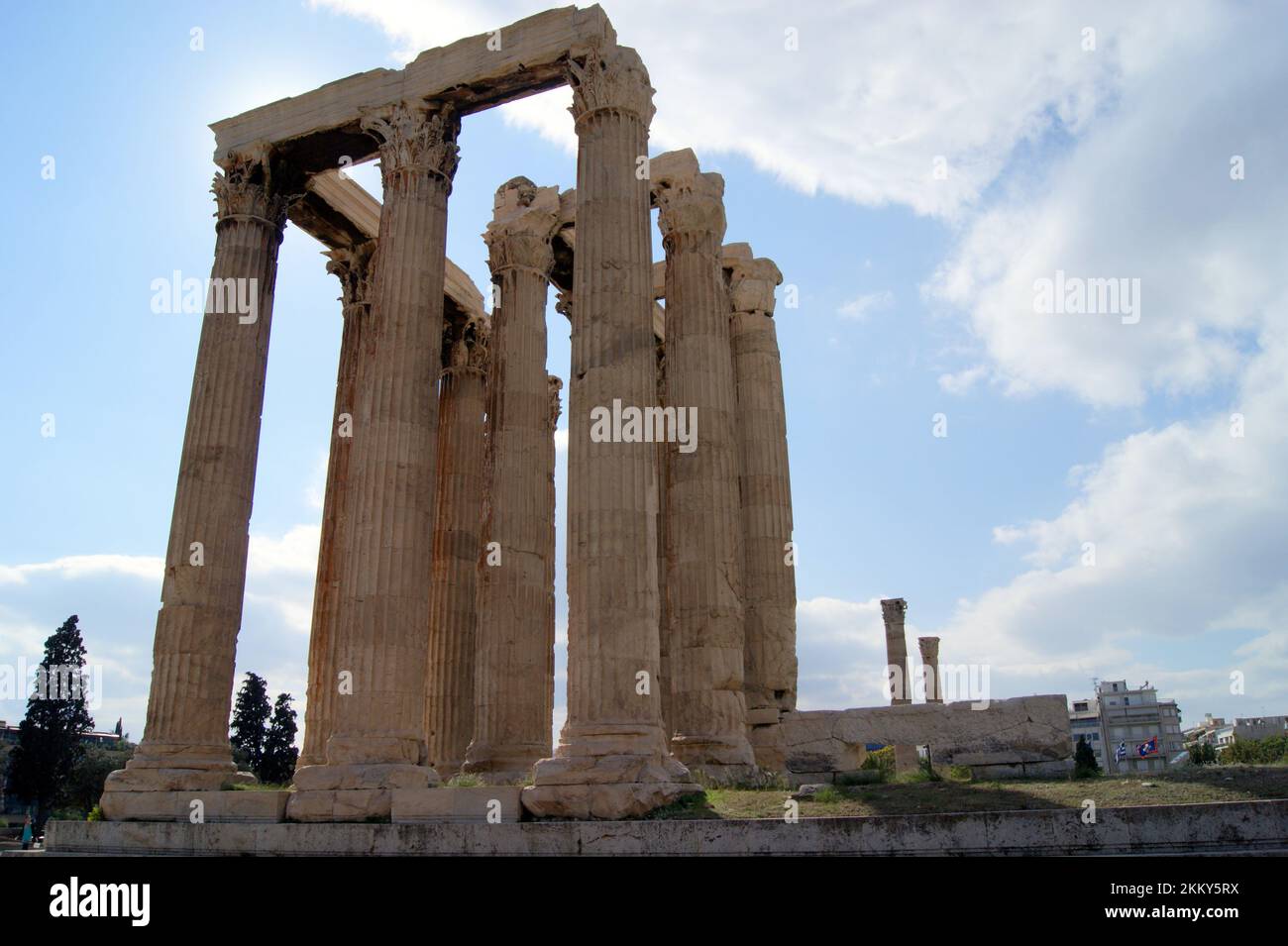 Colossal Corinthian columns of the Temple of Olympian Zeus, at the ...
