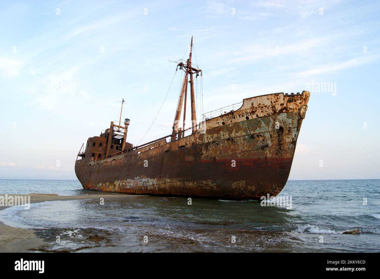 Dimitrios shipwreck in valtaki greece hi-res stock photography and ...