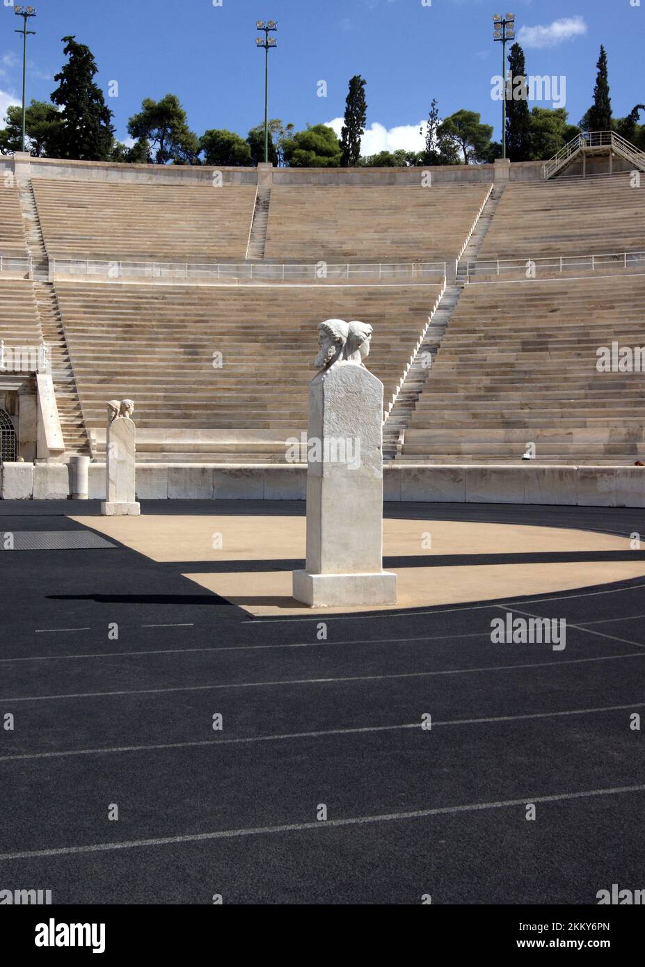 Janus, double hermas of marble at Panathenaic Stadium, home of the ...