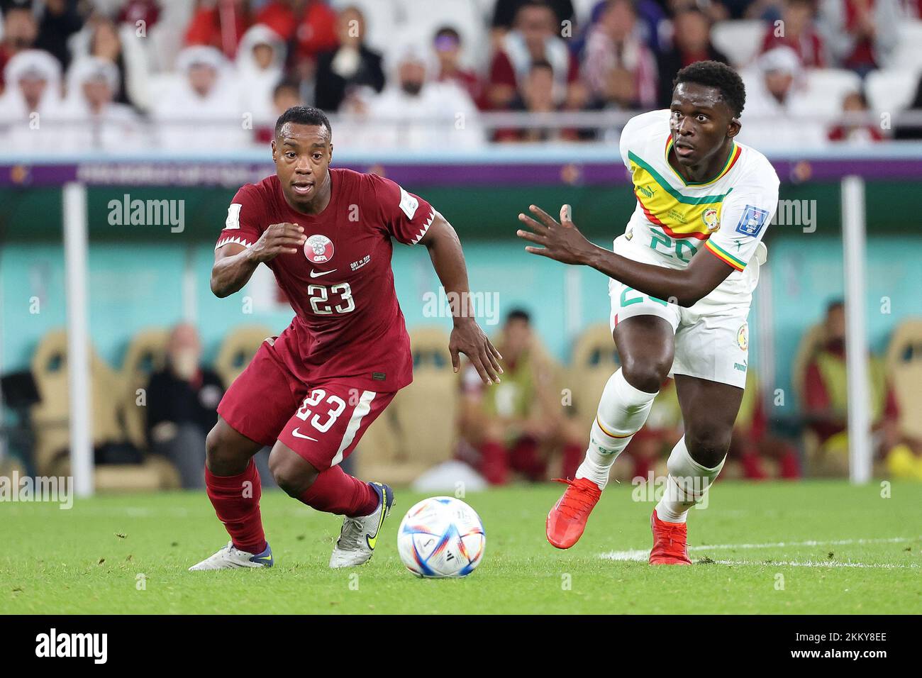 Doha, Qatar. 25th Nov, 2022. Cheikh Dieng of Senegal, Assim Madibo of ...