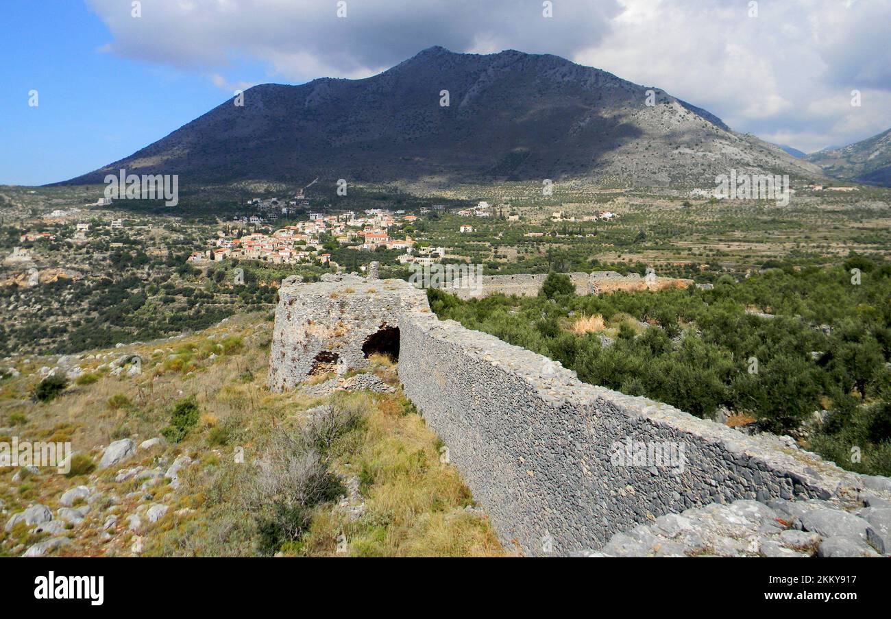 Remains of the walls and towers of Kelefa Castle, 17th-century Ottoman ...