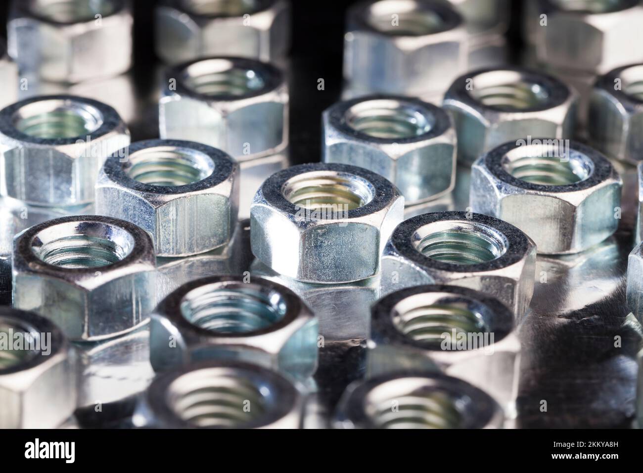 metal steel nuts for installation work , the nut to bolt fastening ...