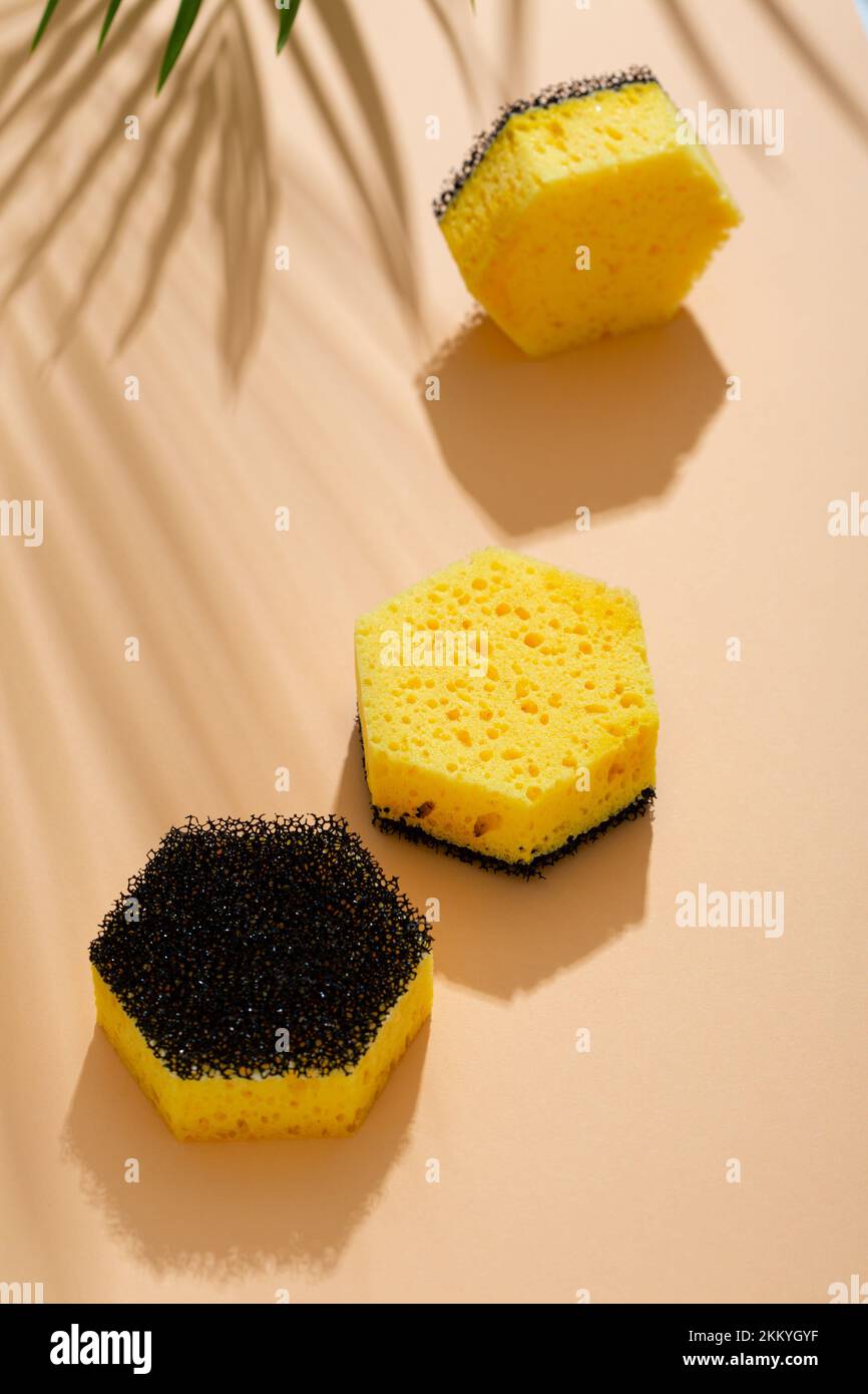 Still life yellow sponge hi-res stock photography and images - Alamy