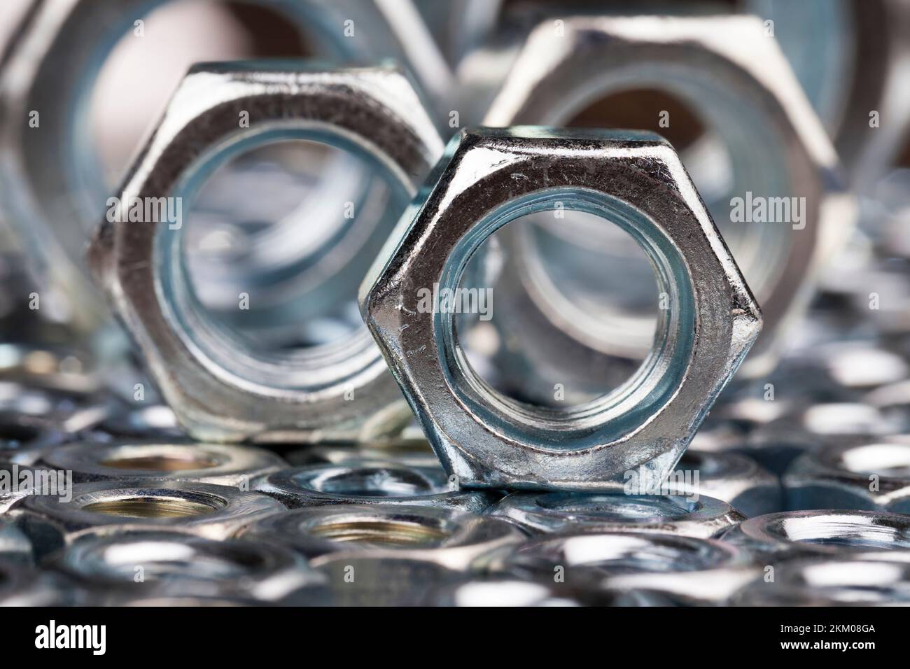 metal steel nuts for installation work , the nut to bolt fastening ...