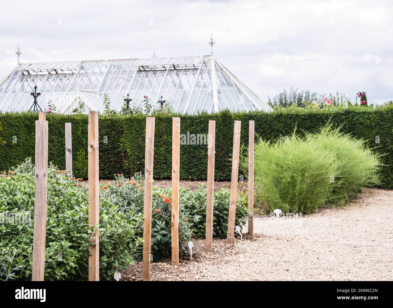 The elegant Victorian greenhouse at Eythrope Gardens on the Waddesdon ...