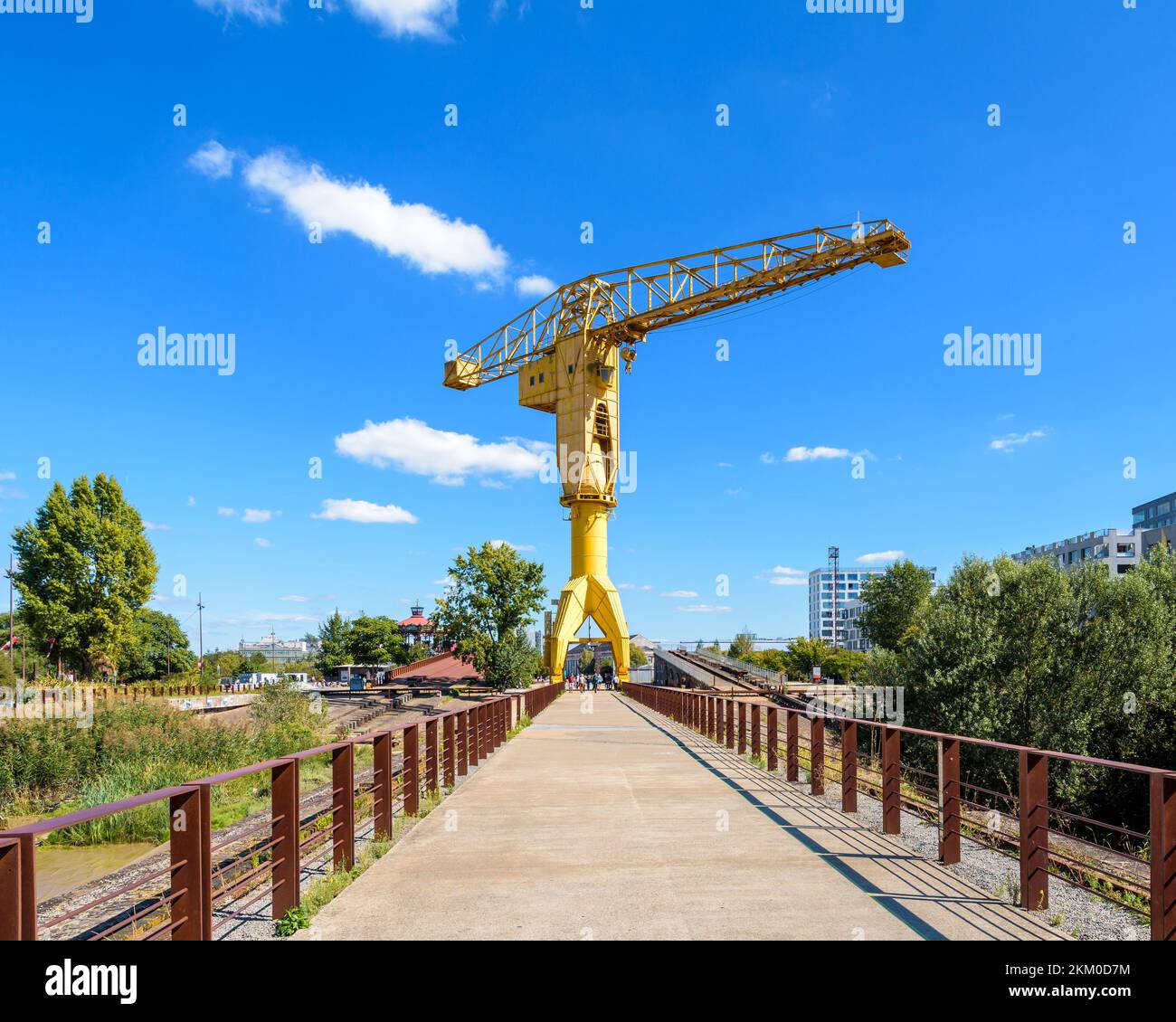 General view of the yellow Titan crane, built in 1954 in the former ...