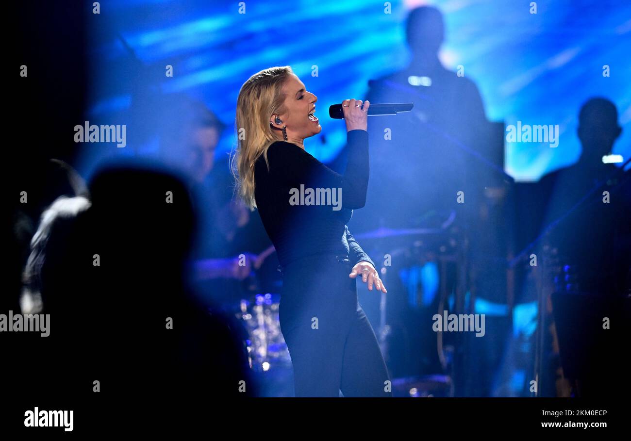 Leipzig, Germany. 12th Oct, 2022. German pop singer Jeanette Biedermann ...