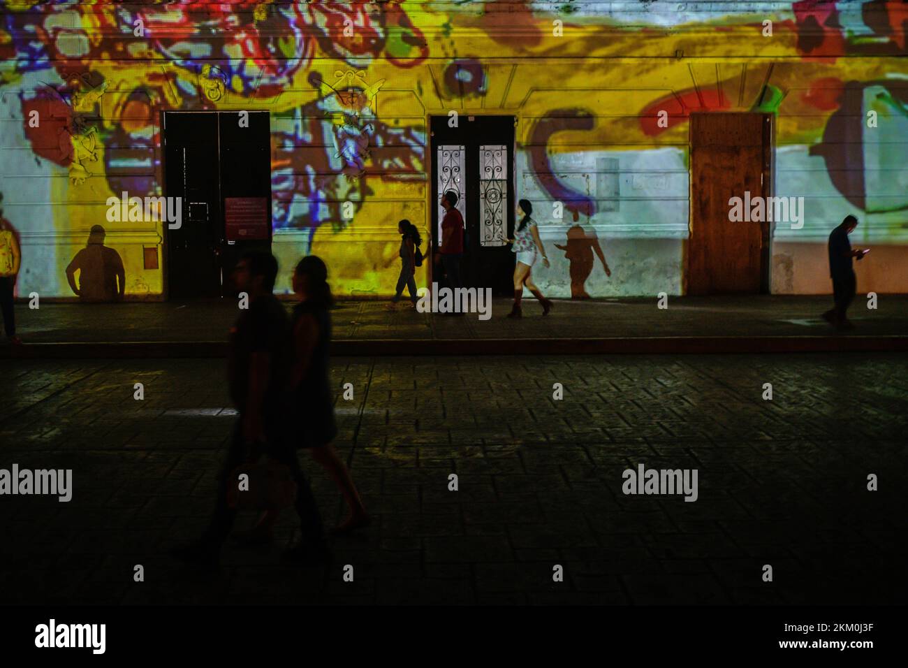 Non Exclusive: November 24, 2022, Merida, Mexico: Light Projection on ...