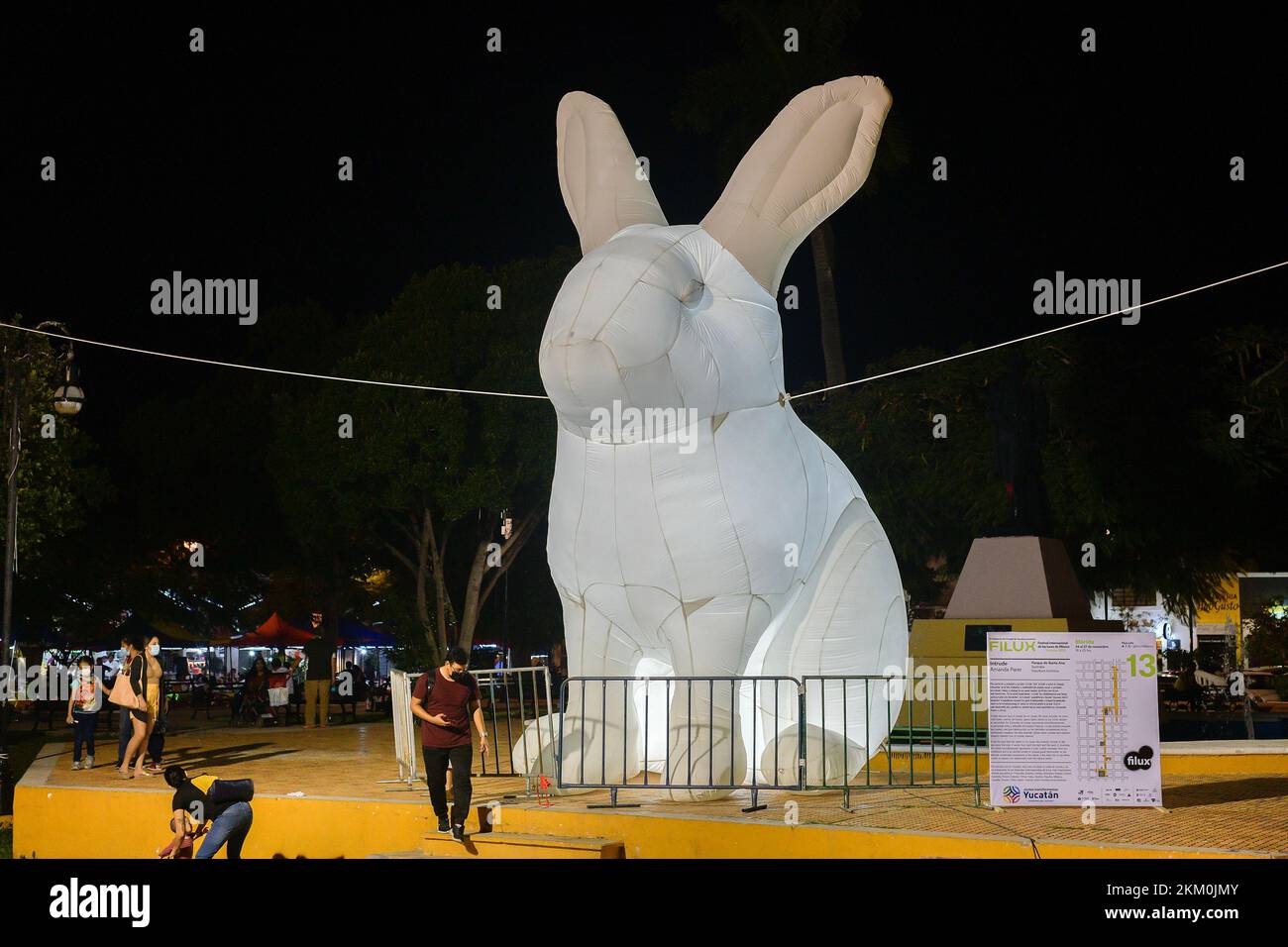 Non Exclusive: November 24, 2022, Merida, Mexico: A rabbit by artist ...