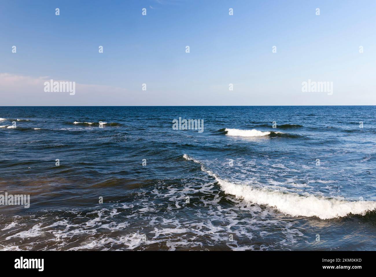 cold Baltic sea in August, summer holidays and seaside vacations 2022 ...