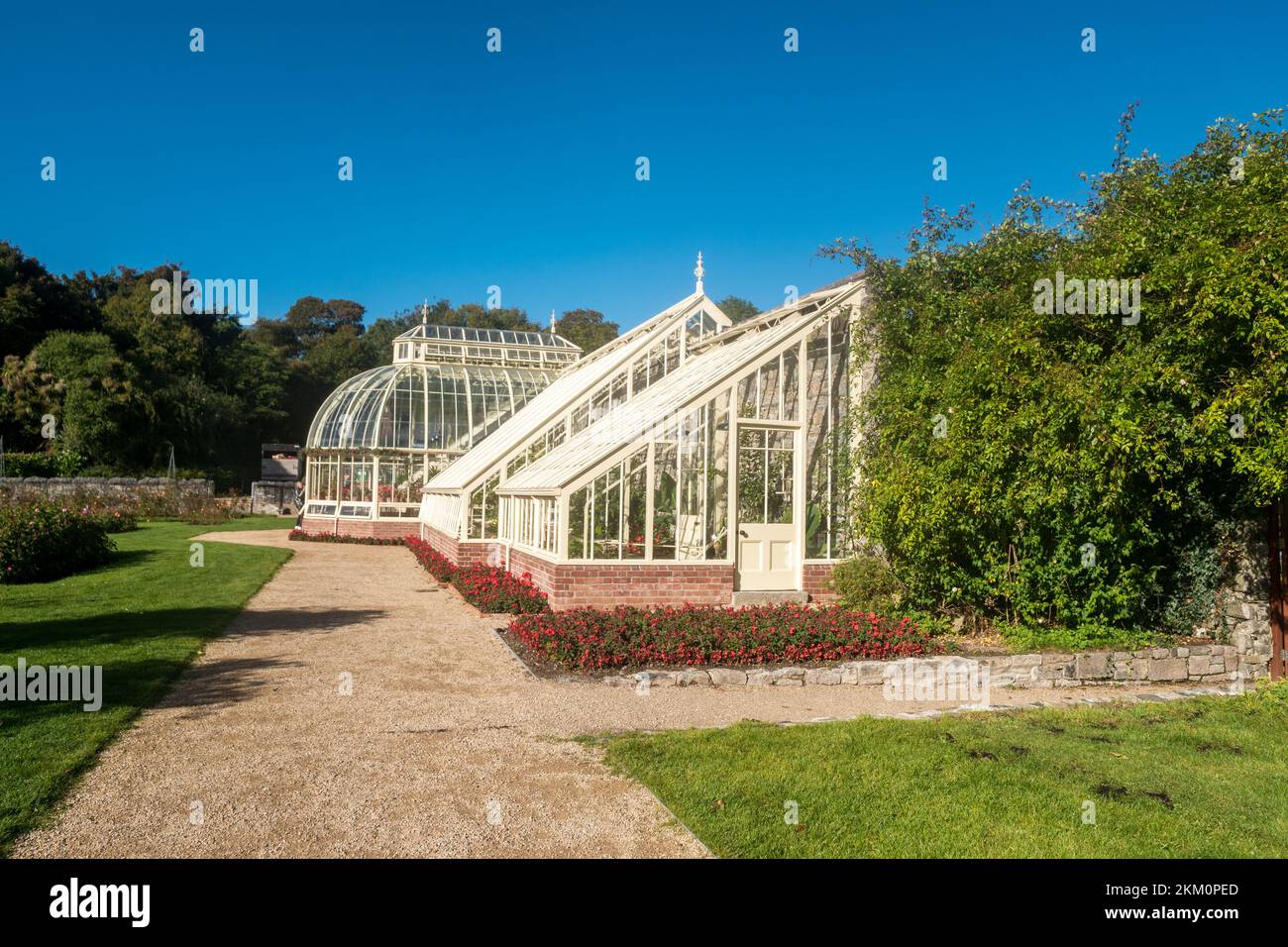 Botanical garden of Ardgillan Demesne during sunny day in autumn, in ...