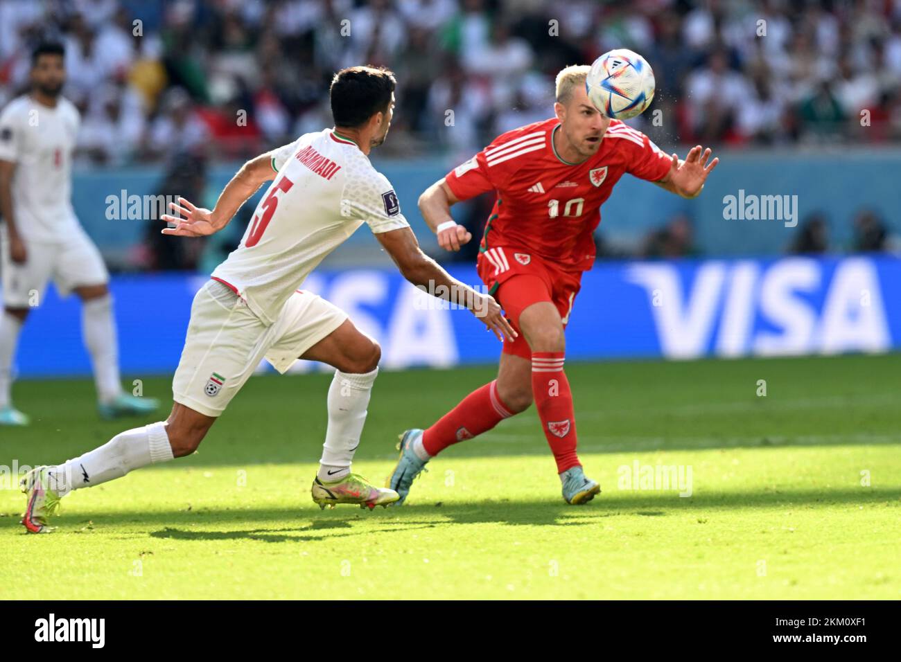 Ar Rayyan, Qatar. 25th Nov, 2022. Soccer: World Cup, Wales - Iran, preliminary round, Group B ...