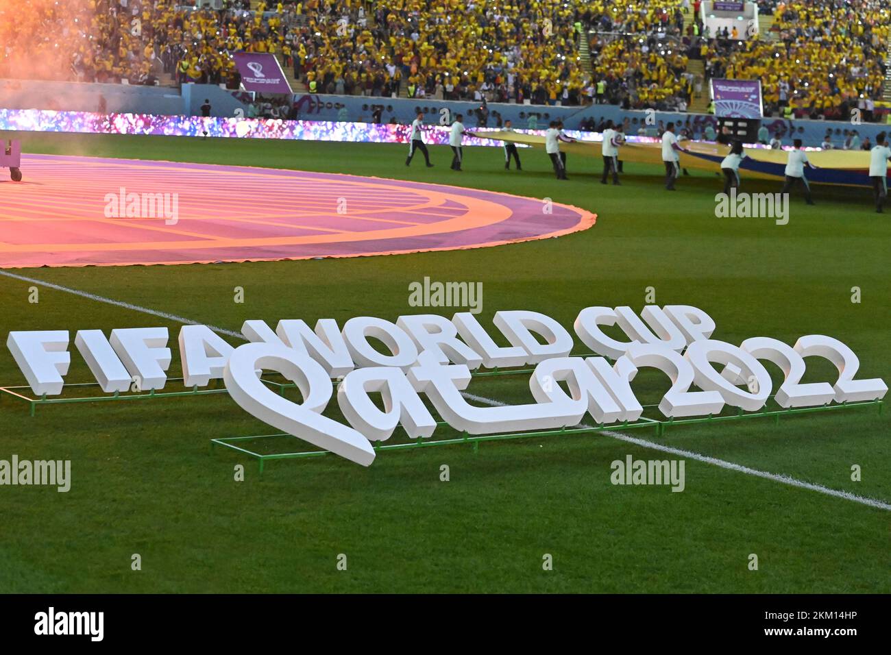 Doha, Katar. 25th Nov, 2022. Border motif lettering FIFA WORLD CUP ...