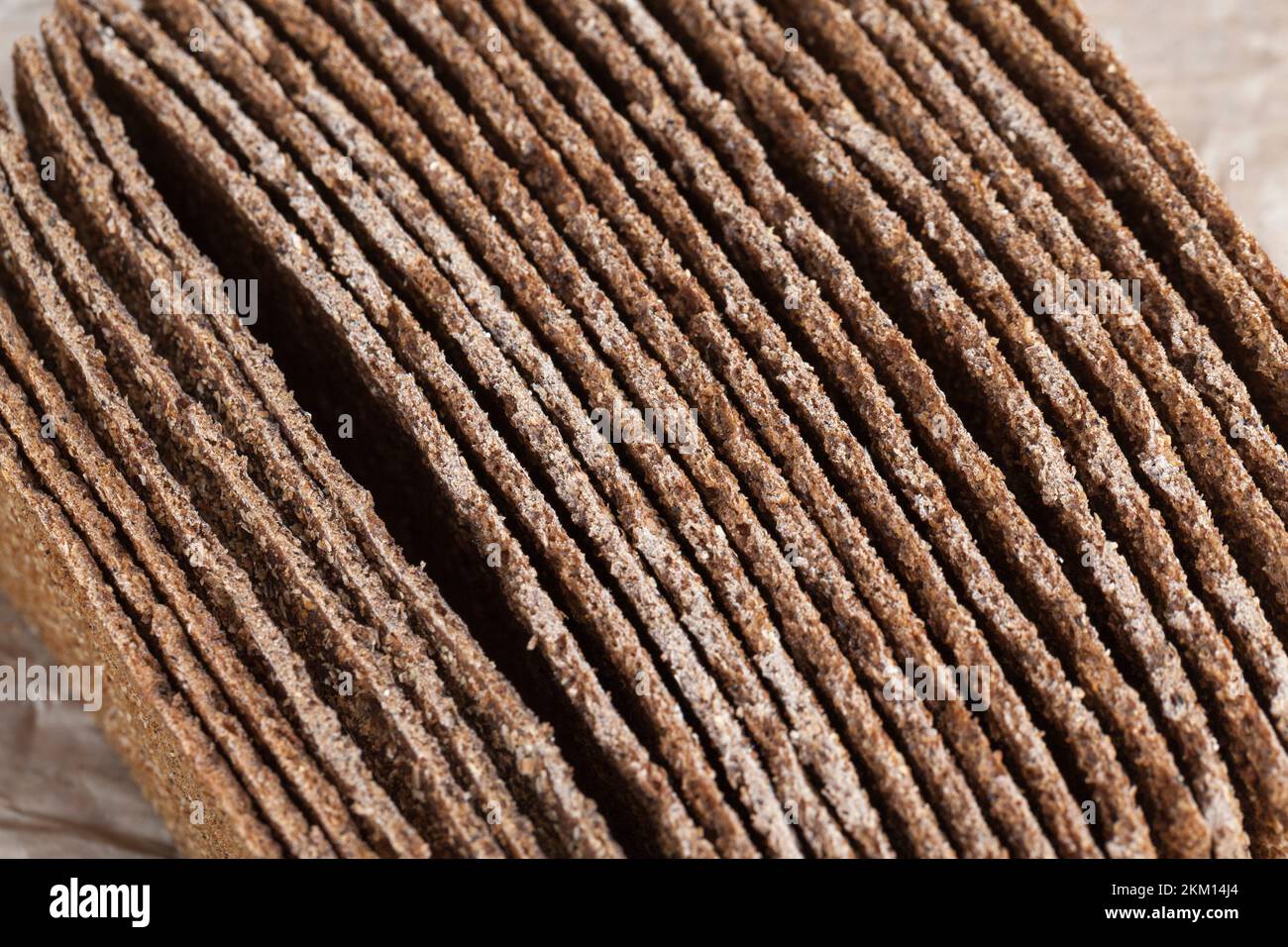 crispy rye bread, healthy foods made from rye flour, thin and crispy ...