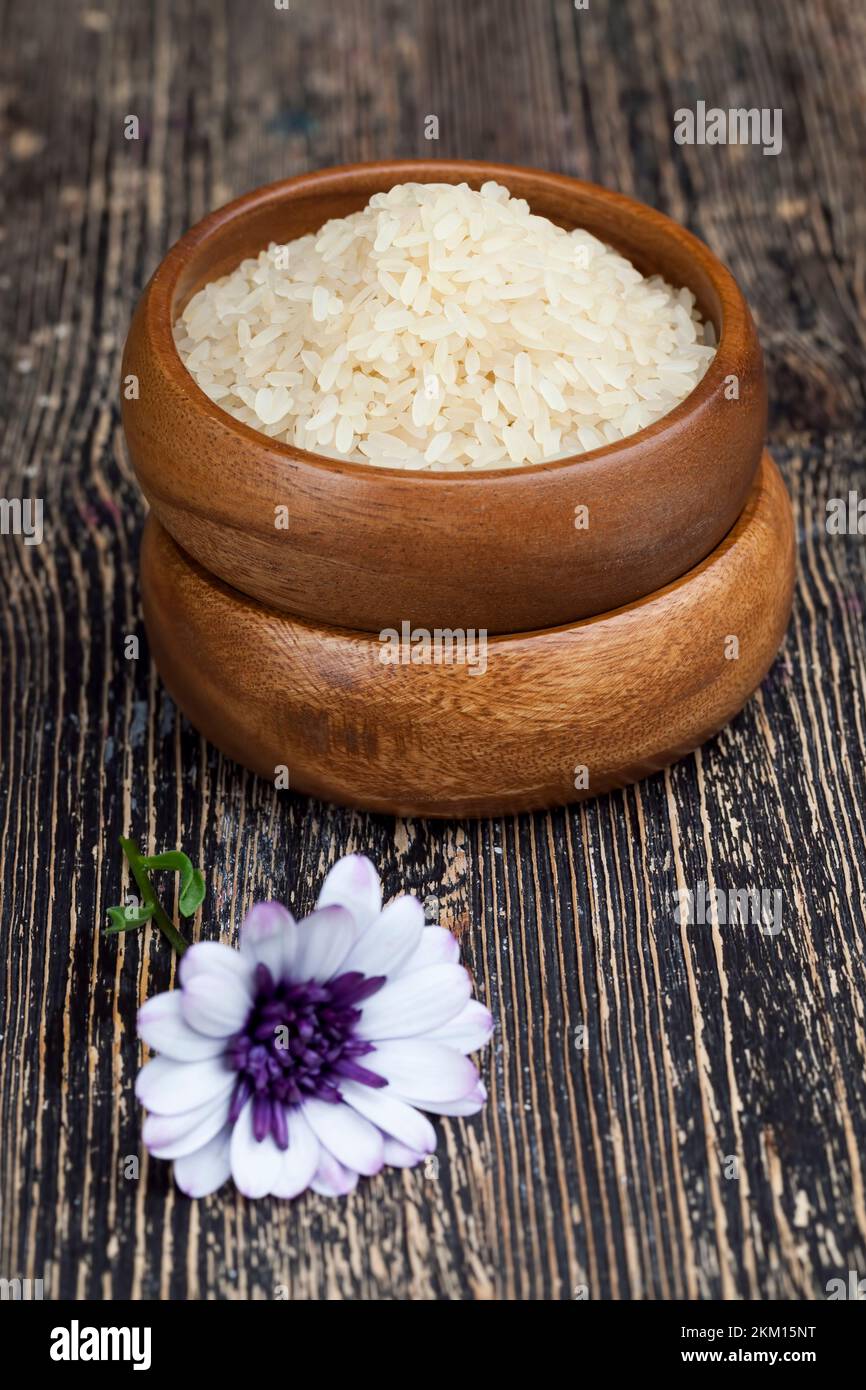 white ripe steamed rice, raw uncooked steamed rice for better taste and ...