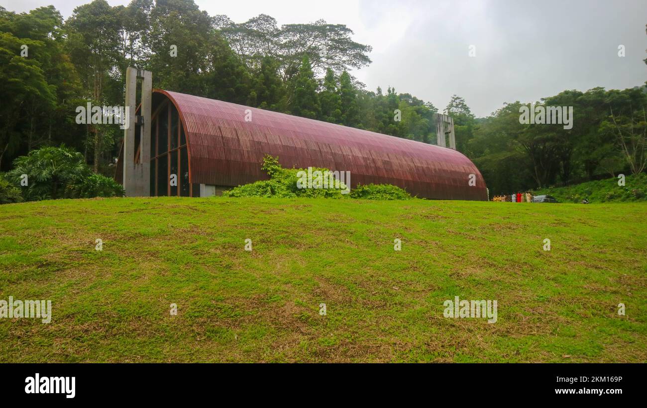 Beautiful church with half tube design Stock Photo - Alamy