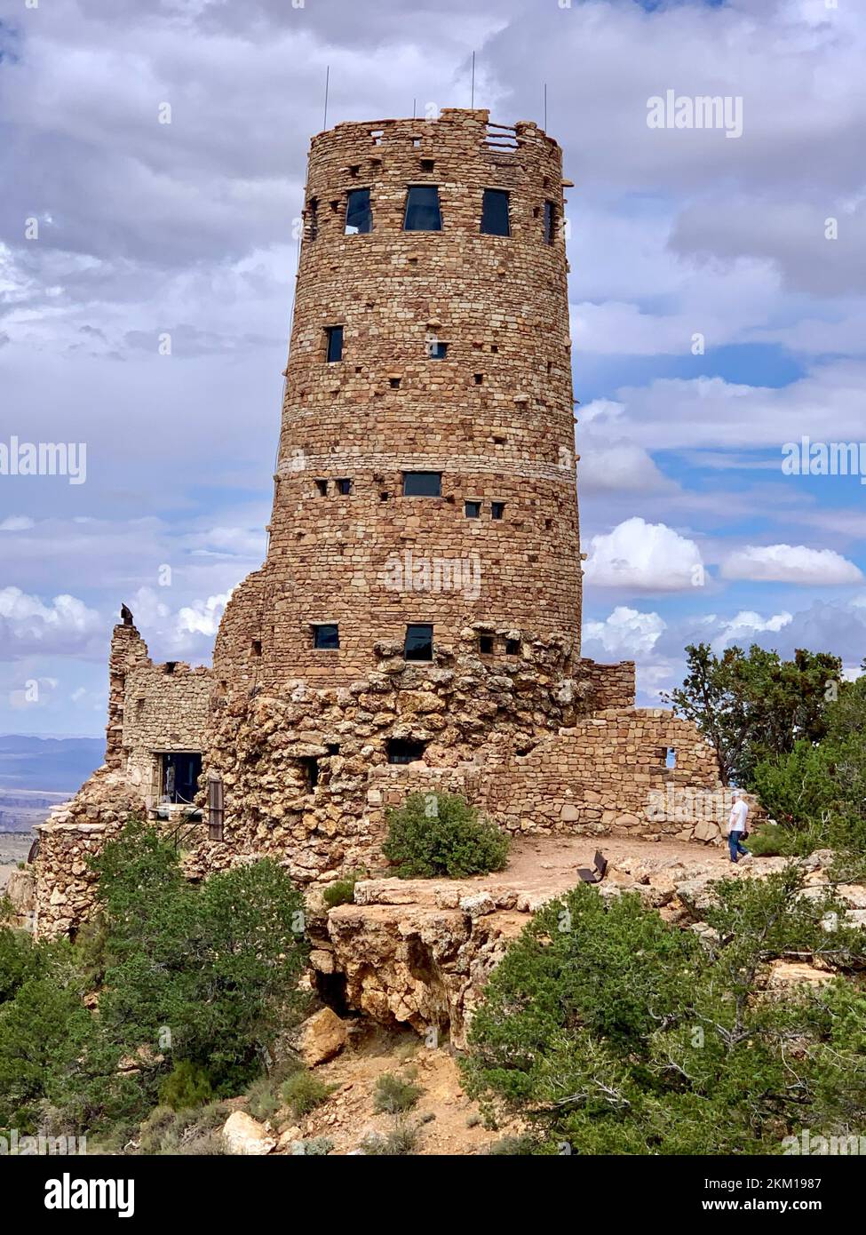 The Desert View Watchtower Scenic spot in Arizona, vertical shot Stock ...