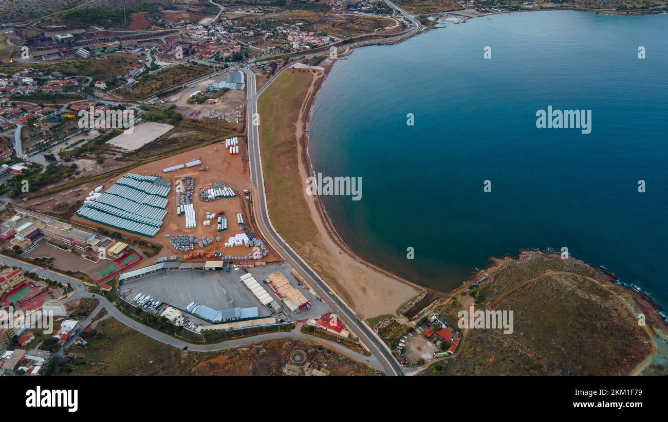 View of Lavrion port,East Atiica,Greece Stock Photo - Alamy