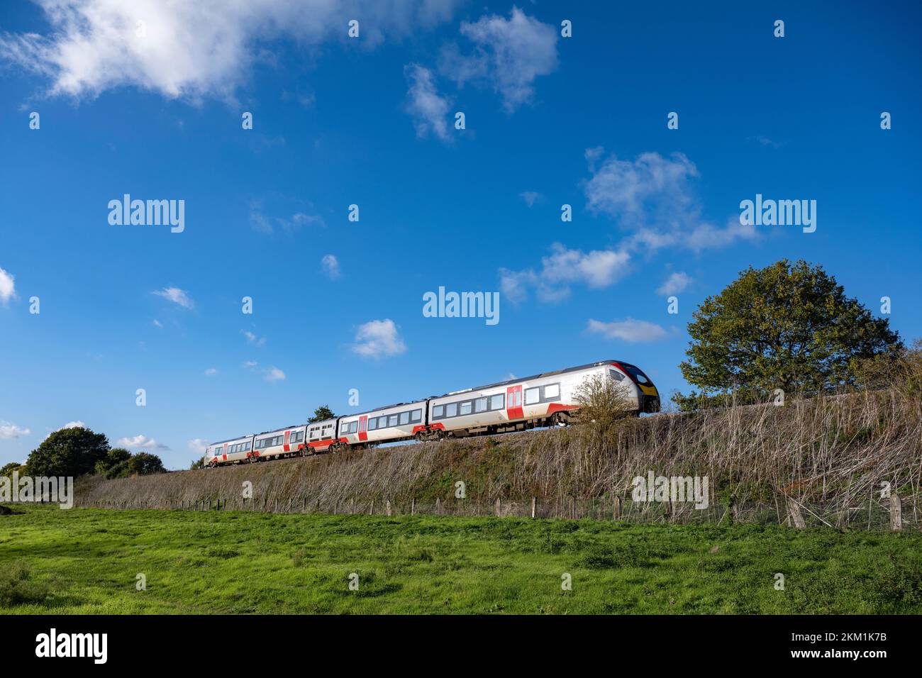East Suffolk branch line Martelsham Suffolk UK Stock Photo - Alamy