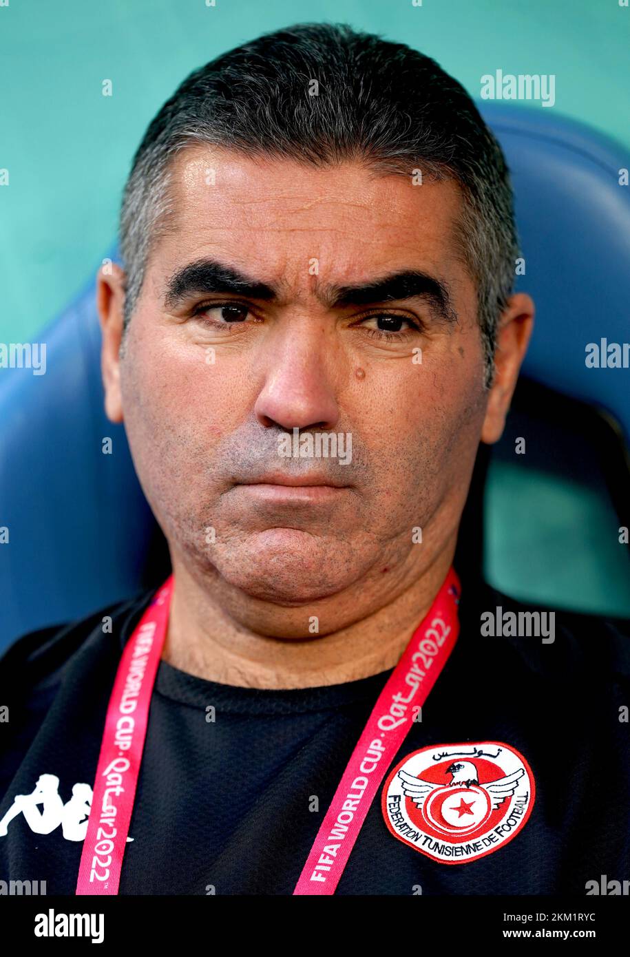 Tunisia manager Jalel Kadri ahead of the FIFA World Cup Group D match ...