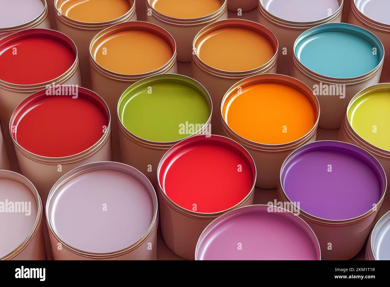 Colour paint cans background illustration Stock Photo - Alamy