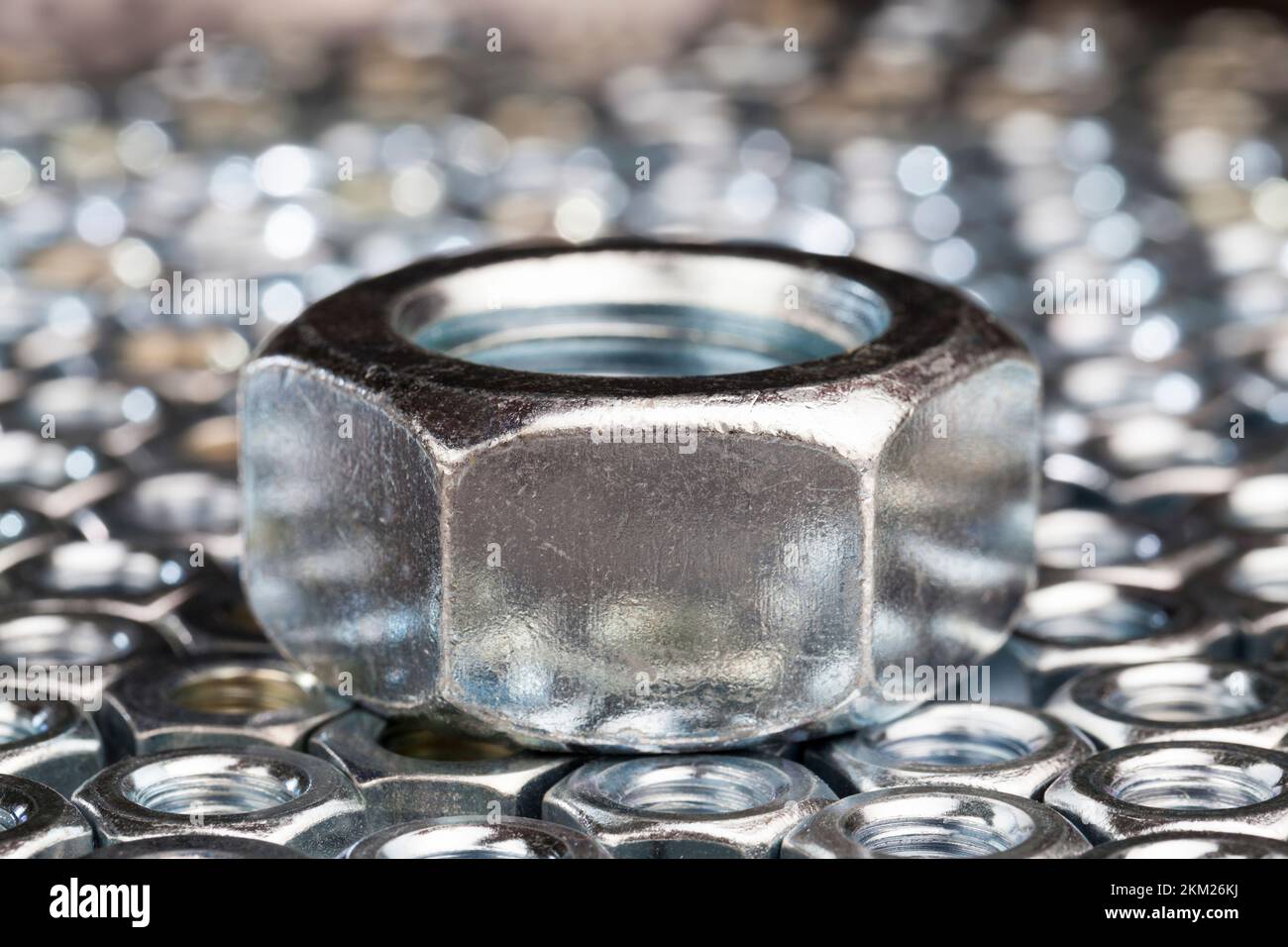 metal steel nuts for installation work , the nut to bolt fastening ...